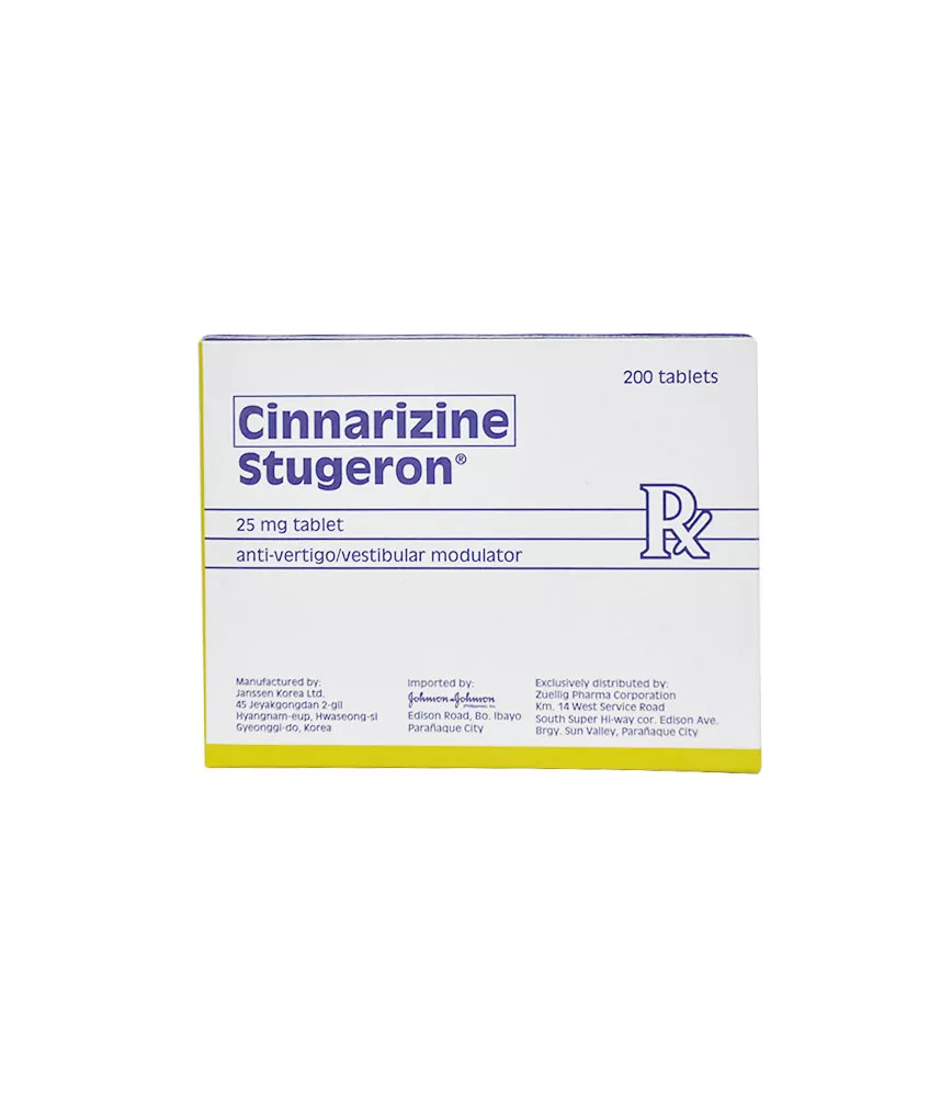 STUGERON Cinnarizine 25mg Tablet 1's price in the Philippines | MedsGo ...